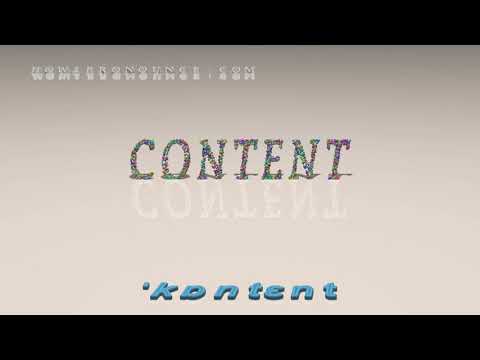 content - pronunciation + Examples in sentences and phrases - YouTube