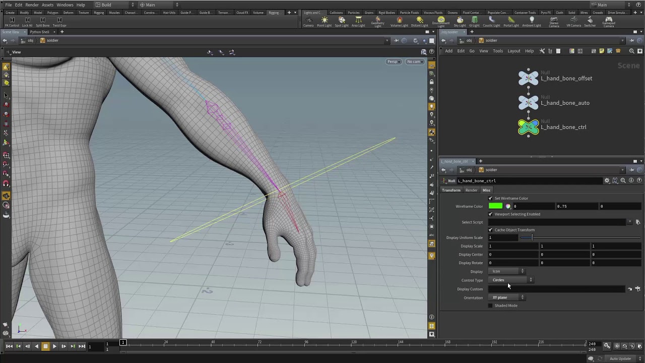 Houdini 16.5 Rigging Series - 04 - Left Hand & Left Arm Completion ...