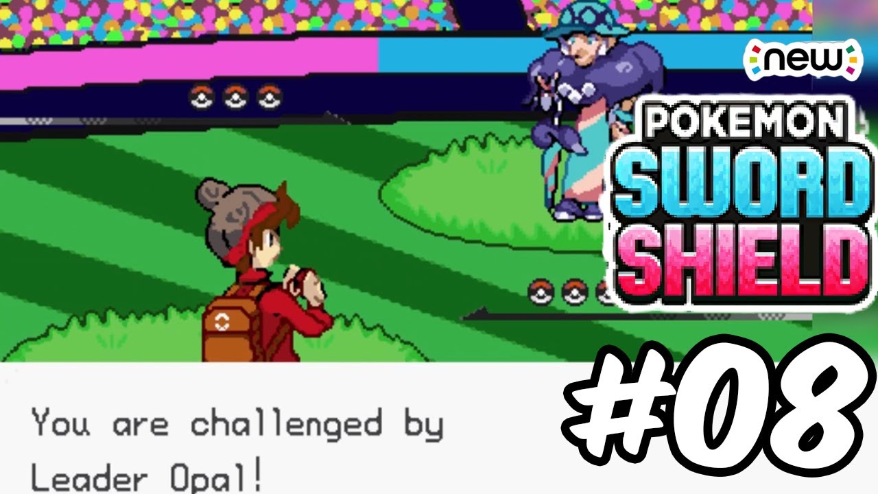 Let's Play Rom Hack Pokemon Sword Shield GBA - Part 8 - GYM Leader Opal - YouTube