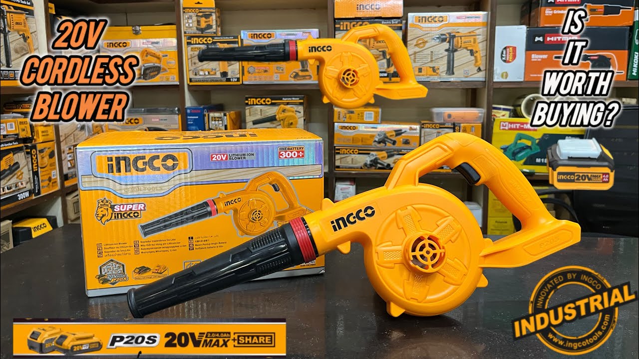 INGCO CORDLESS LITHIUM-ION BLOWER | CABLI20028 | 20V | REVIEW ...