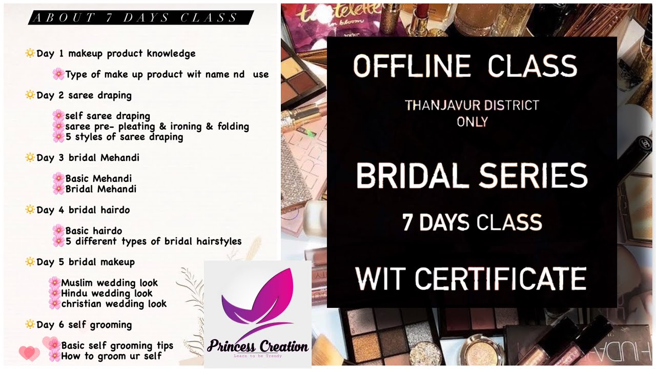 Offline Bridal Class|| Bridal Series || 7 Days Class || Self Grooming ...