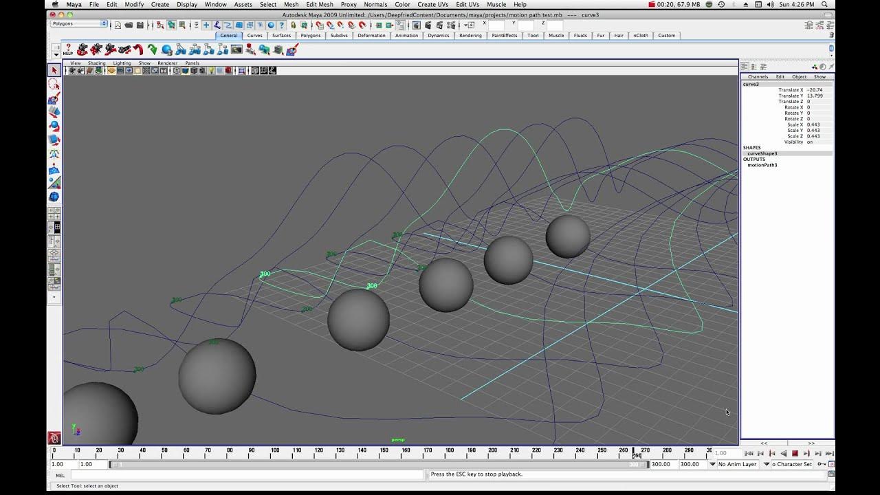 Maya Motion Path Tutorial by Stuart Christensen - YouTube