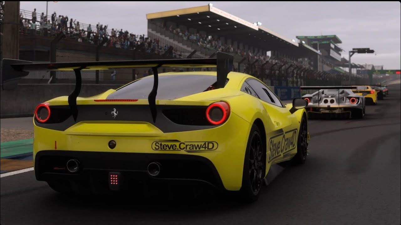 Starting from the back in the Ferrari GT at Le Mans - YouTube