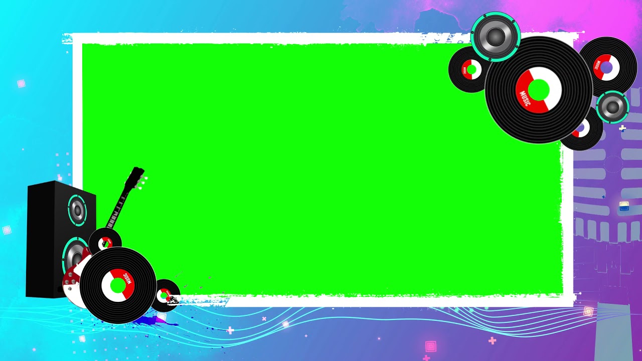 DJ Music Green Screen Frame Free To Use | DJ Music Green Screen Frame ...