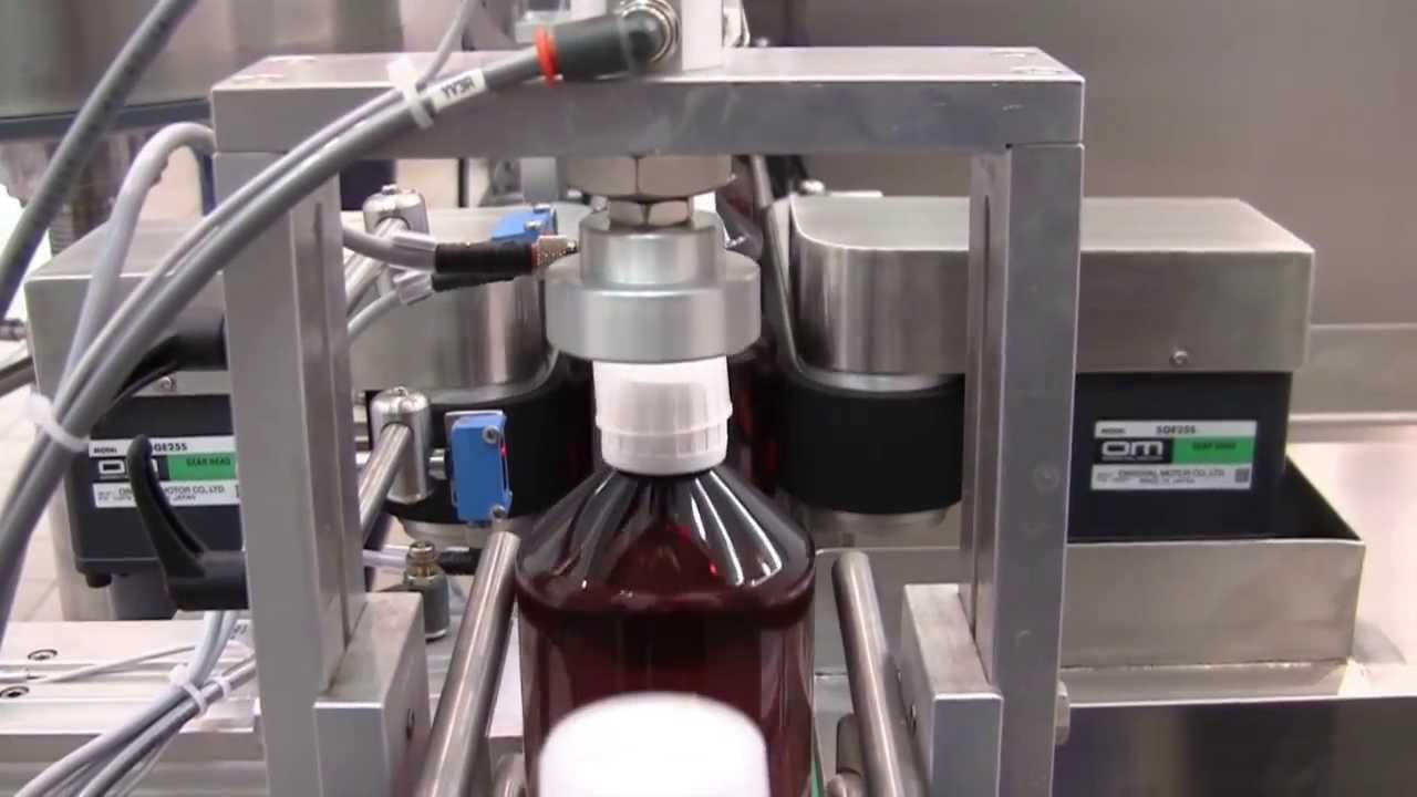 SYRUP LINE - complete with filling station and capping station - YouTube