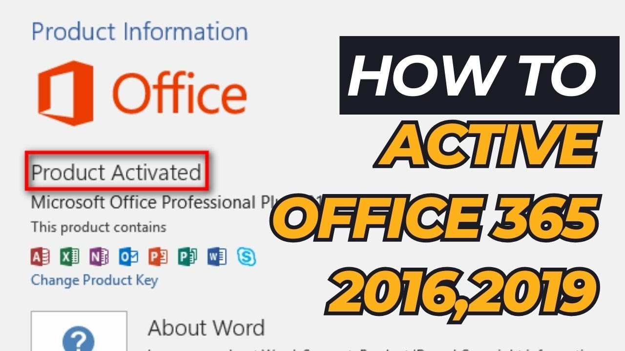 How to Activating MS Office 2016, 2019, and Windows 10 & 11 - YouTube
