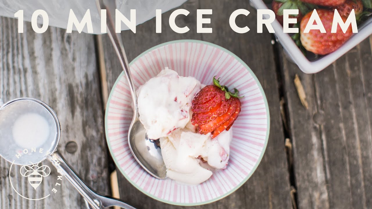 10 Minute Strawberry Ice Cream with Sunset Magazine - YouTube