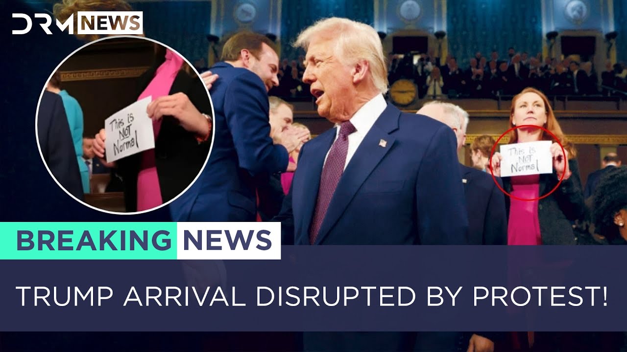 “This Is NOT Normal” Sign Yanked Away as Trump Arrives in Congress ...