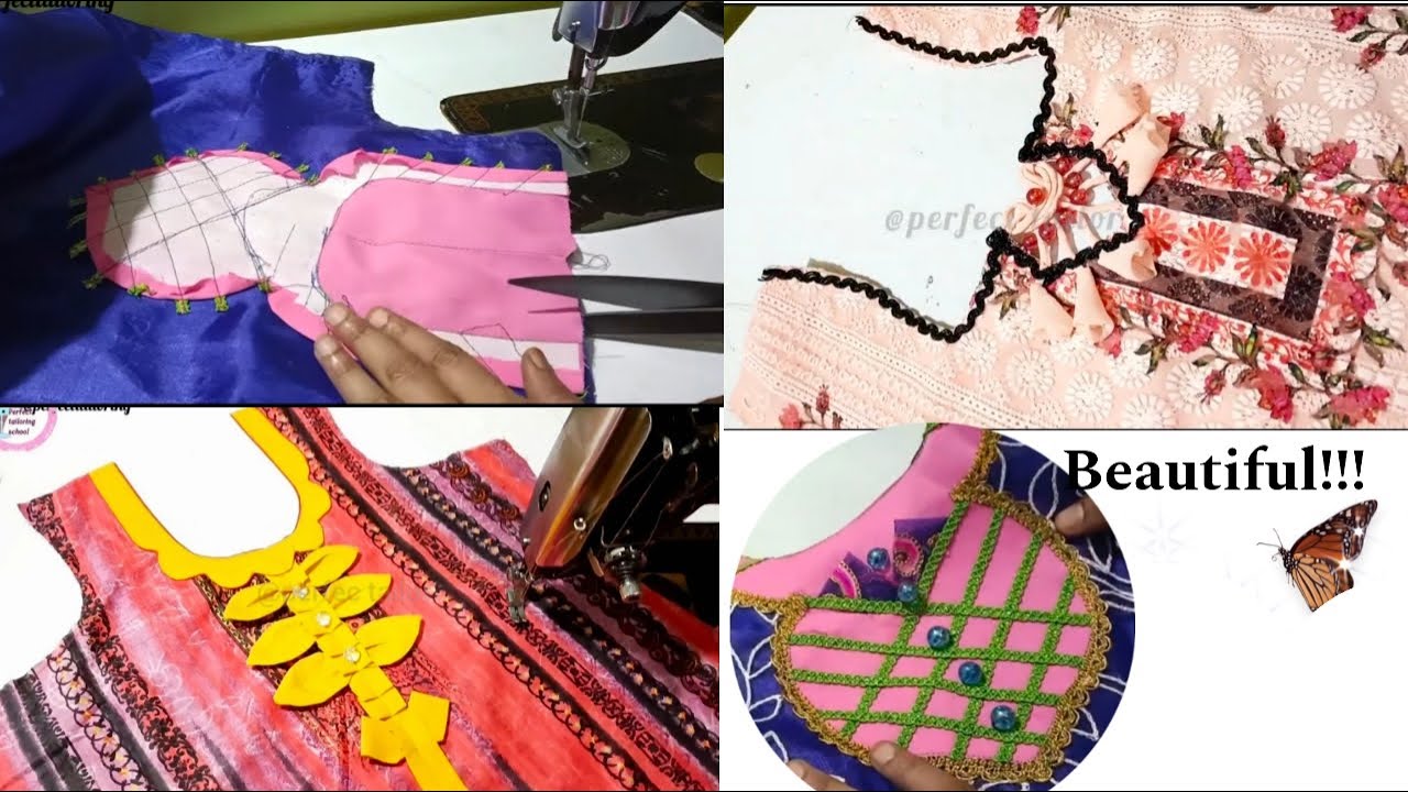 Three Different Neck Designs/unique neck design cutting and stitching ...