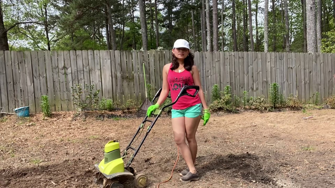 Showing how to till the Garden! - YouTube