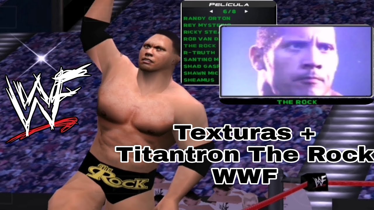 Texturas y titantron de THE ROCK wwf attitude era SmackDown vs Raw 2011 ...