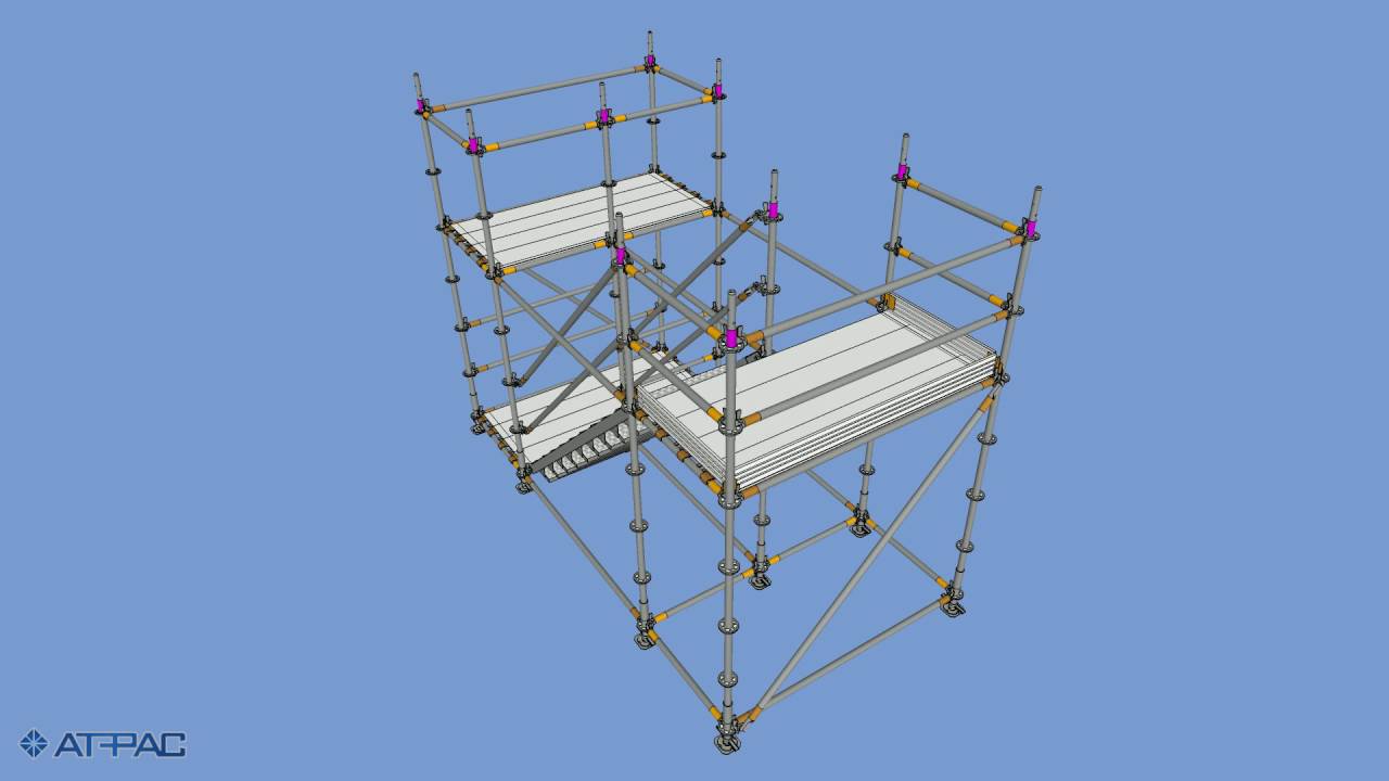 AT-PAC 10 LEG STRINGER STAIR TOWER US - YouTube
