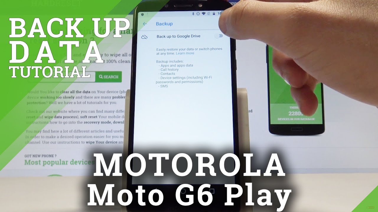 How to Back Up Data in MOTOROLA Moto G6 Play - Enable Google Backup ...