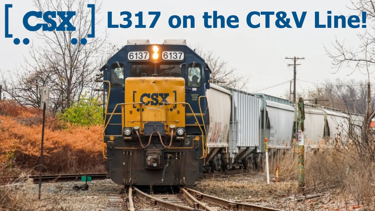 CSX L317 on the CT&V Sub - YouTube