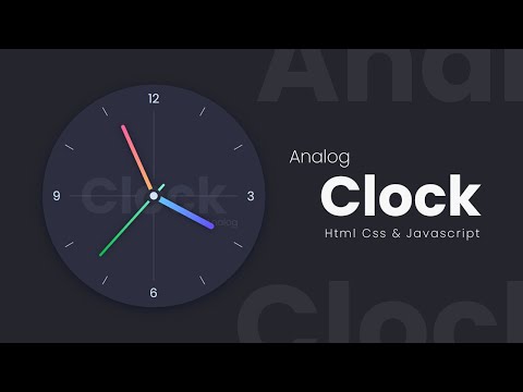 Html and Css analog watch - YouTube