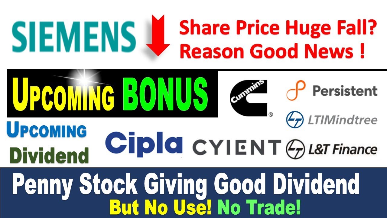 UPCOMING BONUS, DIVIDEND , MERGER NEWS, L&T FINANCE, LTIMINDTREE, PERSISTENT SYSTEMS, CIPLA ...