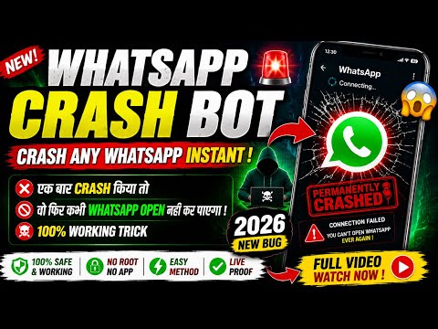 “WhatsApp Crash Bug 🤯#whatsapp #whatsappbot #whatsappcrash  #bot #cybersecurity #bug #tech #viral 