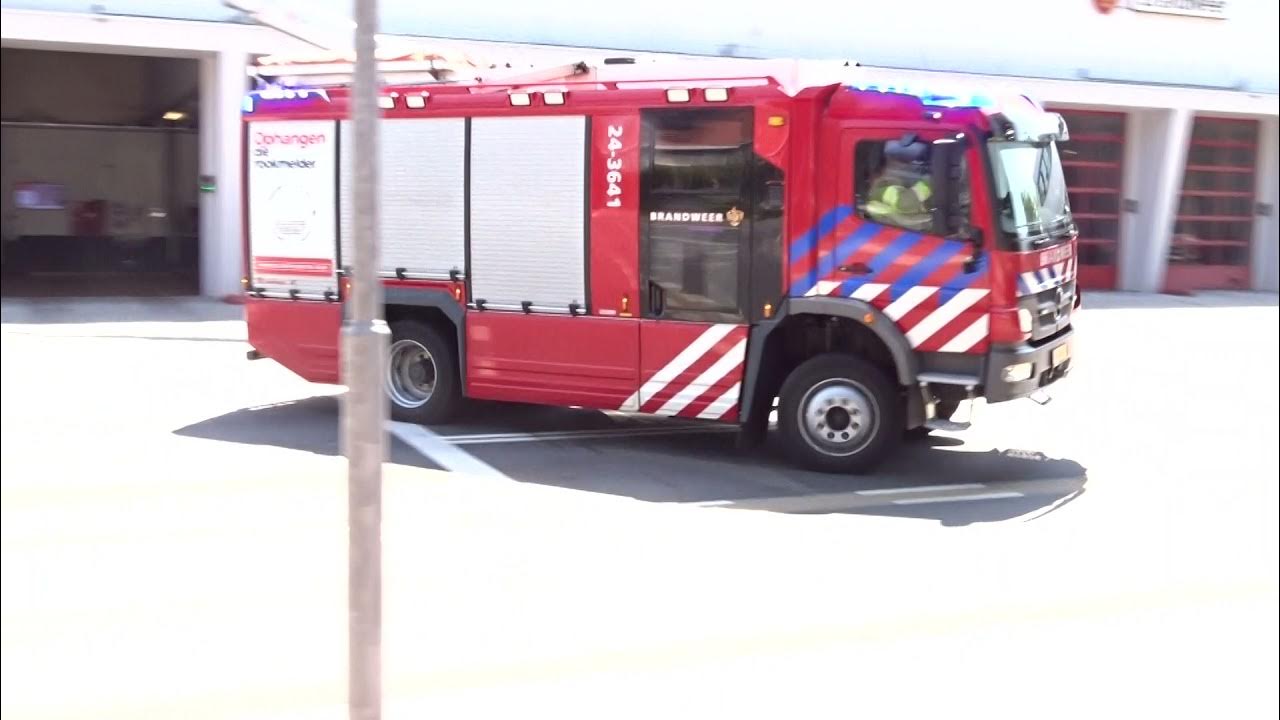 Brandweer Heerlen 24-3641 met spoed naar een melding. - YouTube