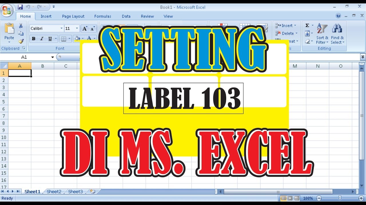 Label undangan 103 dengan ms.excel - YouTube