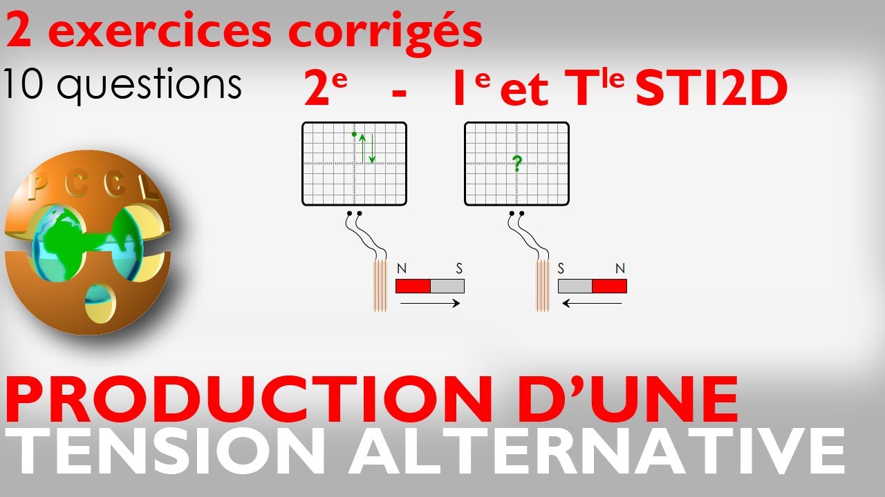Production d'une tension alternative Aimant/Bobine. 2 exercices ...