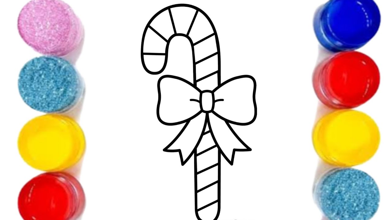 Christmas candy Drawing, Coloring and painting 🎨 for kids and toddlers ...