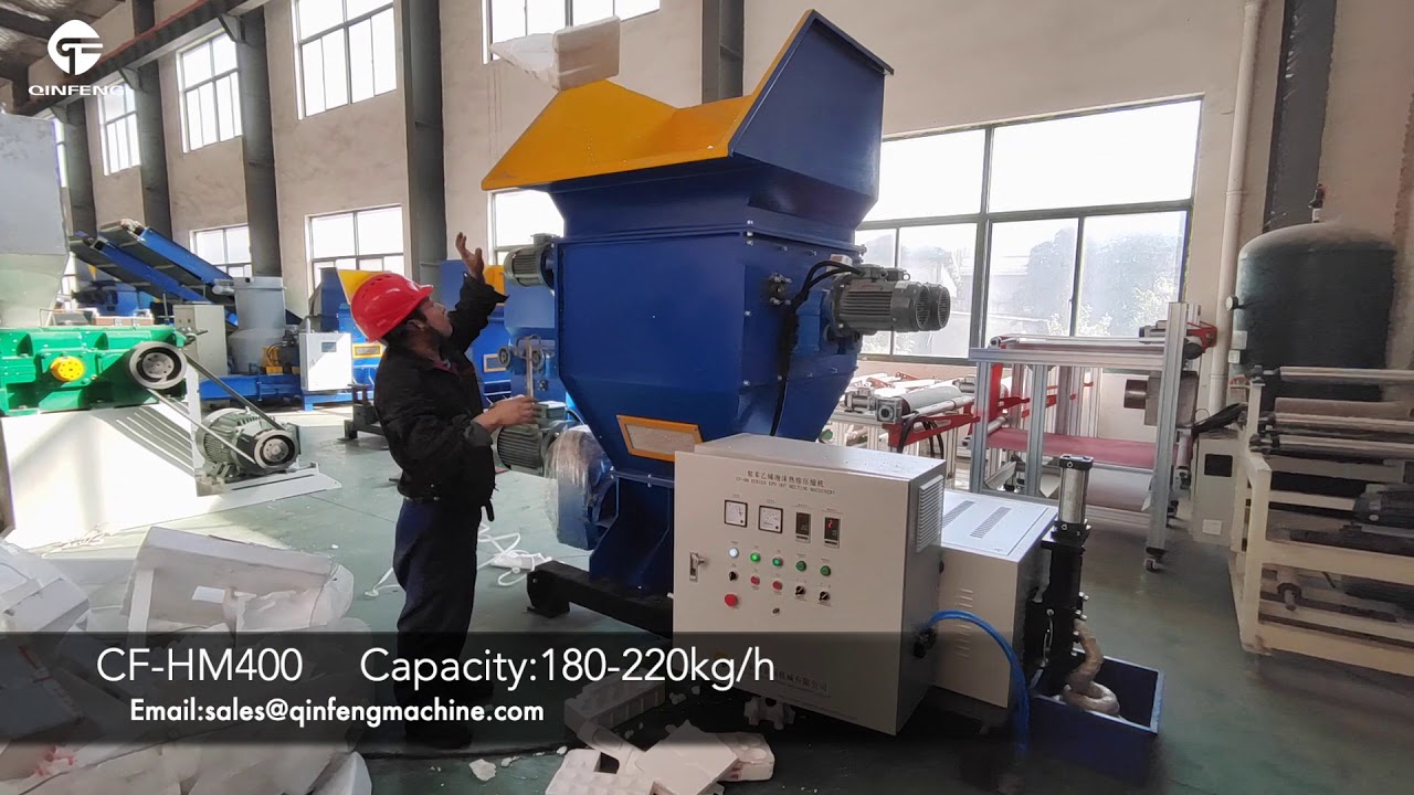 Qingfeng machinery---CF-HM400 EPS hot melting machine - YouTube