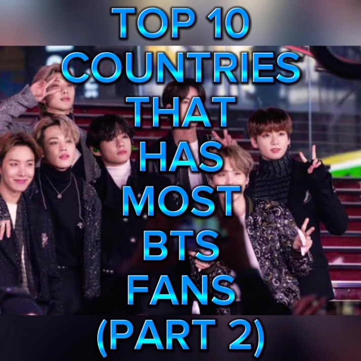 Top 10 Countries That Has Most BTS Fans (part 2) #bts #btsarmy #shorts ...