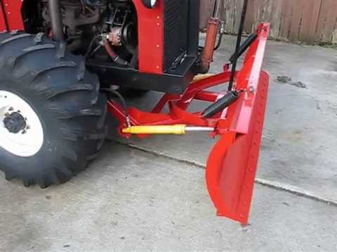 Homemade Tractor - Installing blade power angling - YouTube