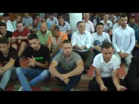 Falja e Fiter Bajramit ne xhamin e qytetit te Pukes