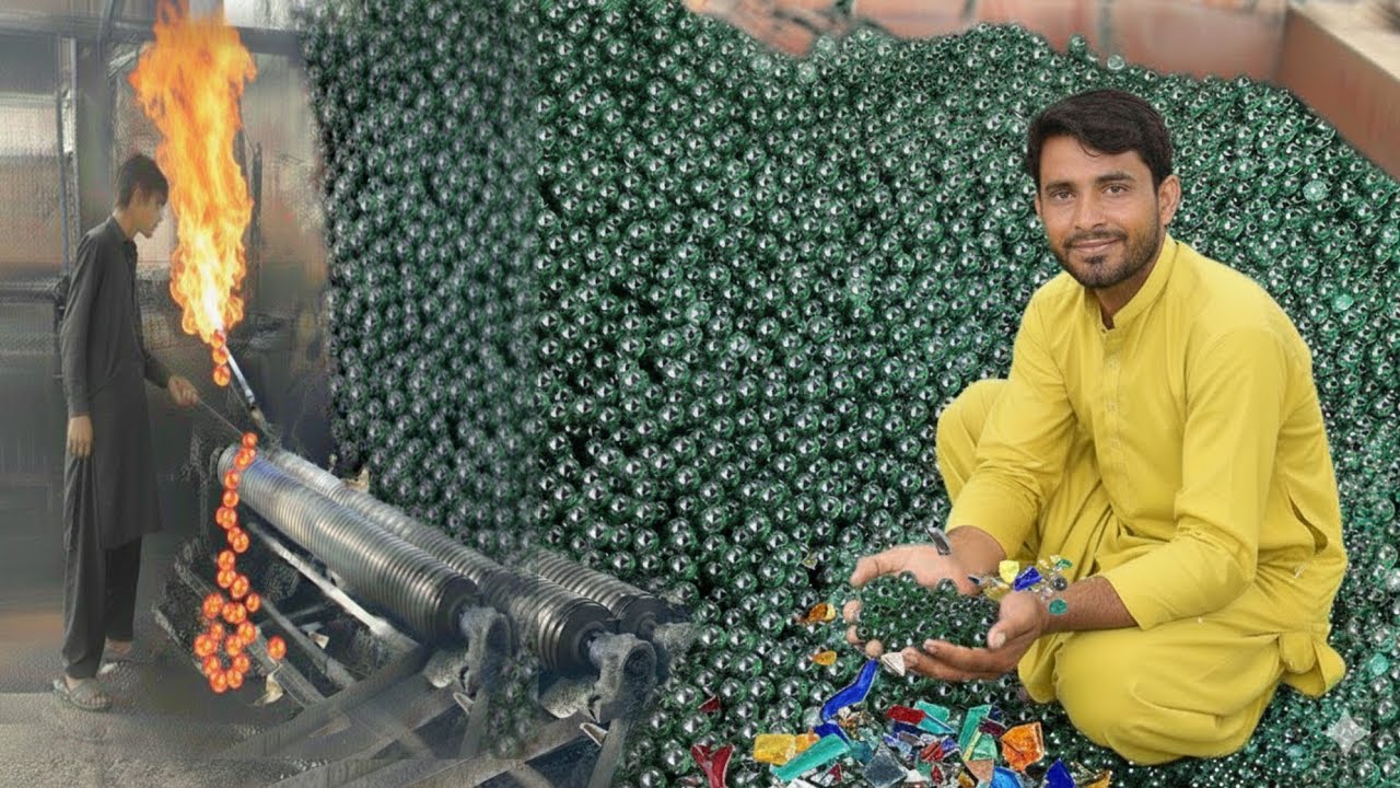 Amazing Transformation 😱 | How Waste Glass Becomes Beautiful Crystal ...