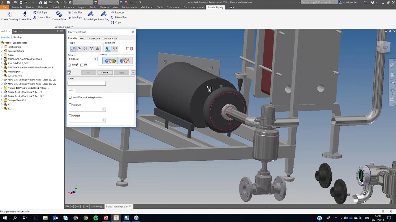 How to create your Inventor pipe designs in an easy way? (FI) - YouTube
