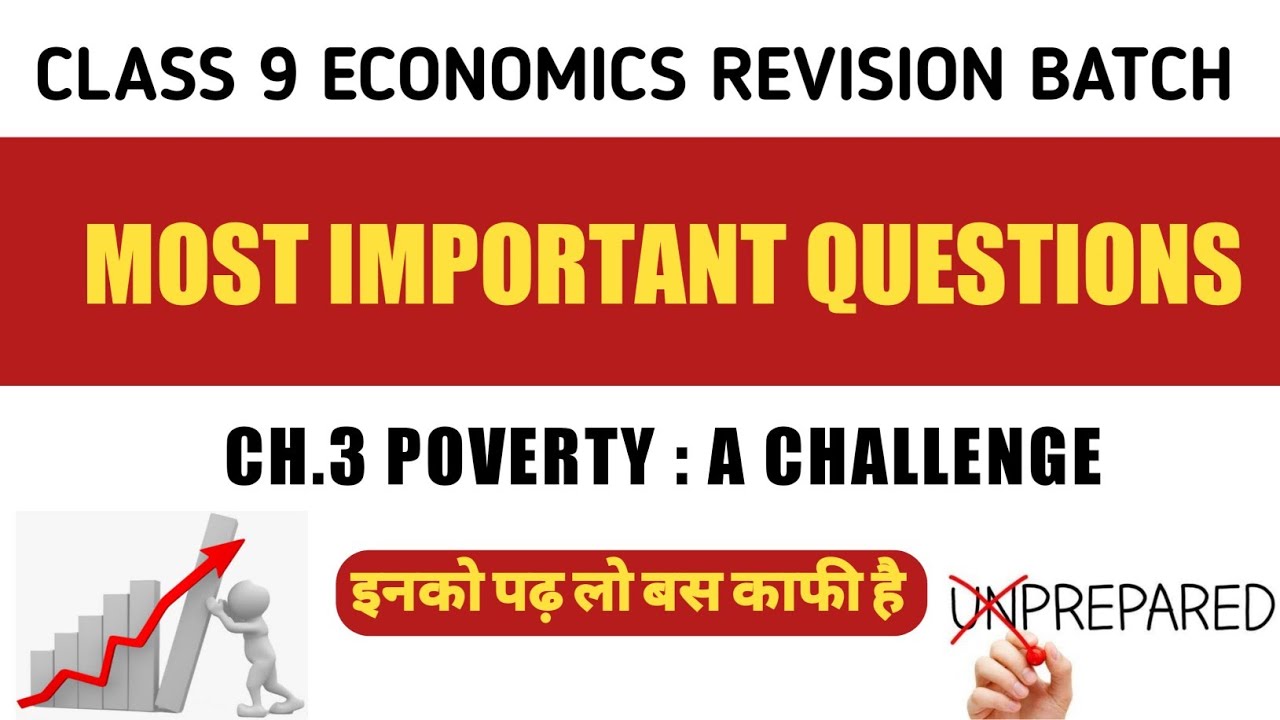Class 9 SSt Most Important Questions Economics Ch 3 Poverty Challenge ...