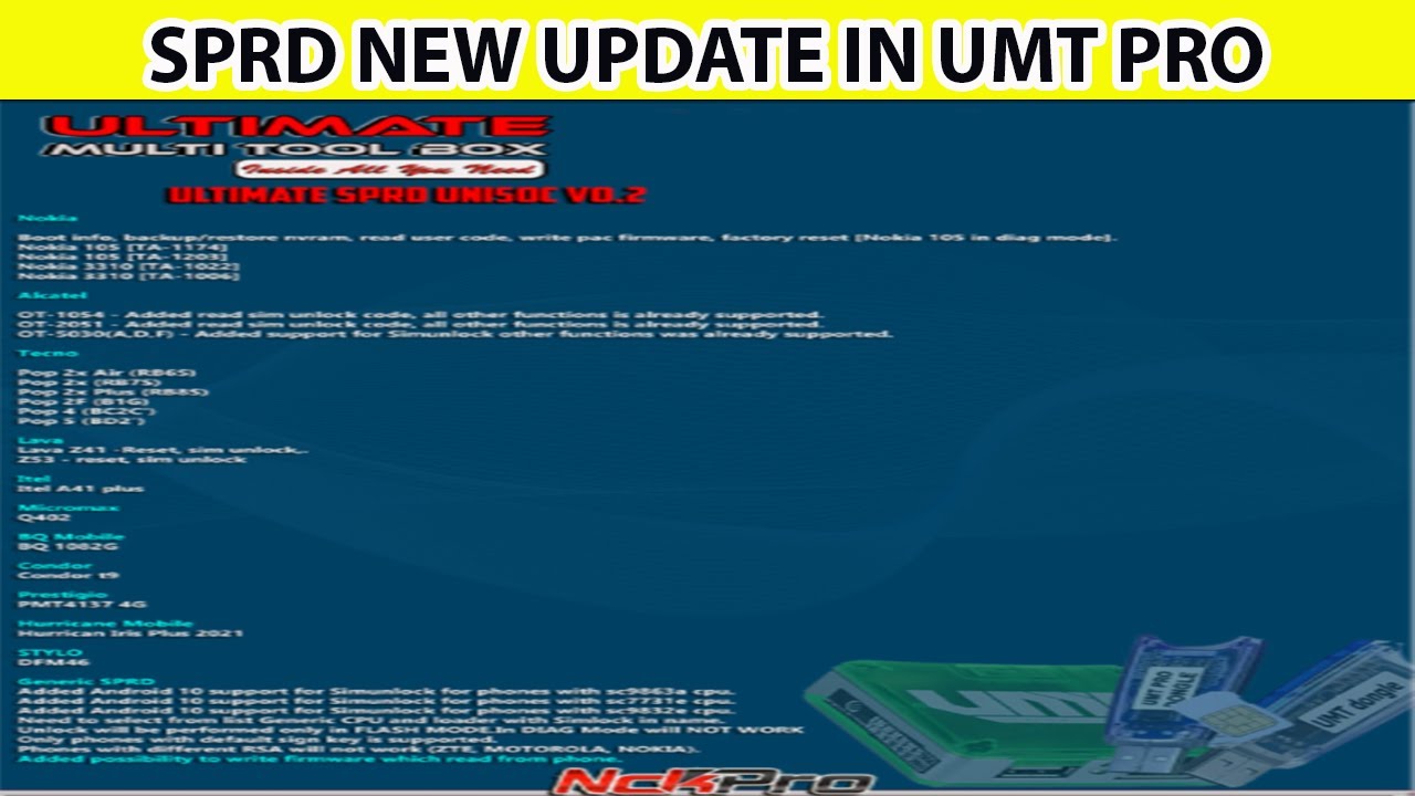 NEW SPRD UNISOC MODULE V0.2 || UMT PRO UPDATE || SONKU TECH - YouTube