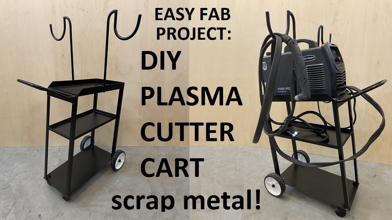 DIY Plasma Cutter Cart Using Mostly Scrap Material - YouTube