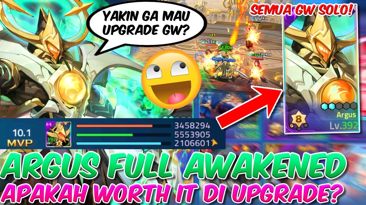 ARGUS FULL AWAKENED 8! APAKAH WORTH IT BUAT DI UPGRADE? PENJELASAN! MOBILE LEGENDS ADVENTURE MLA ...