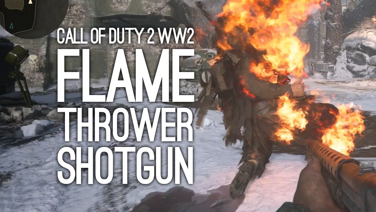 Call of Duty WW2 FLAMETHROWER SHOTGUN on New Map Gibraltar - Call of ...