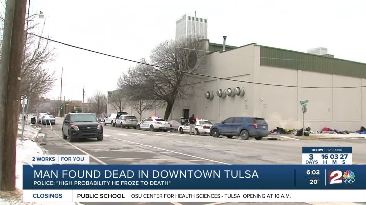 TPD: Homeless man found dead in downtown Tulsa possibly due to cold ...