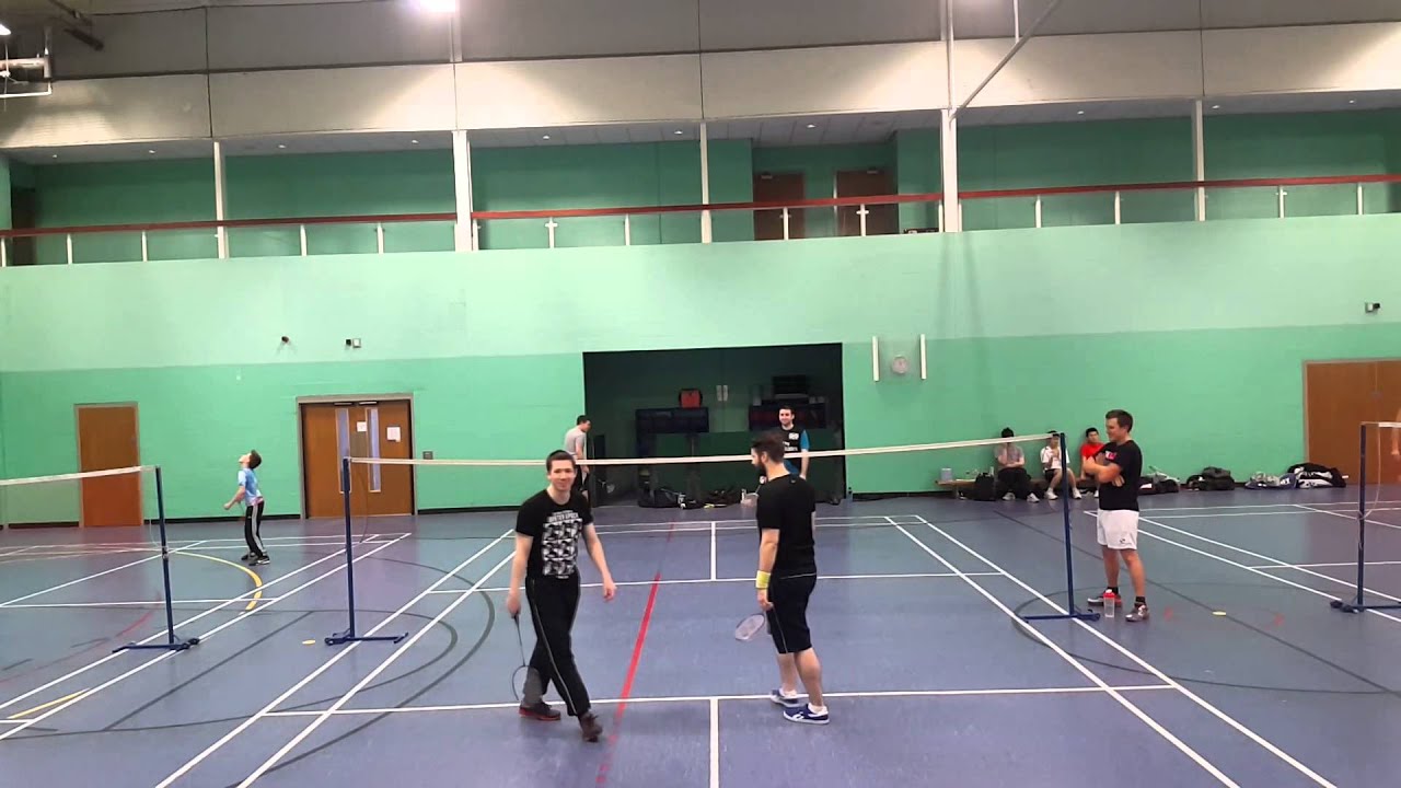 DFA Badminton 15 11 15 60fps Fast reactions. Solution .45 - YouTube