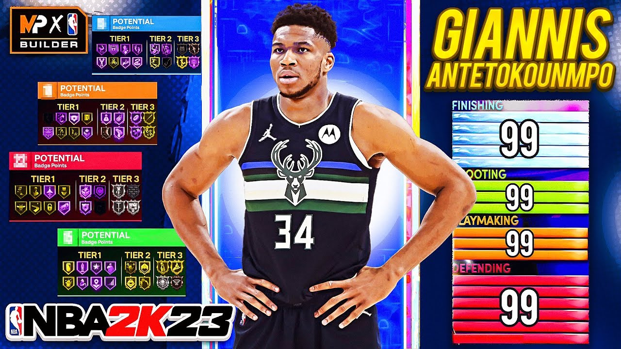 NBA 2K23 6'11 GIANNIS ANTETOKOUNMPO BUILD - ALL CONTACT DUNKS - DEMIGOD ...