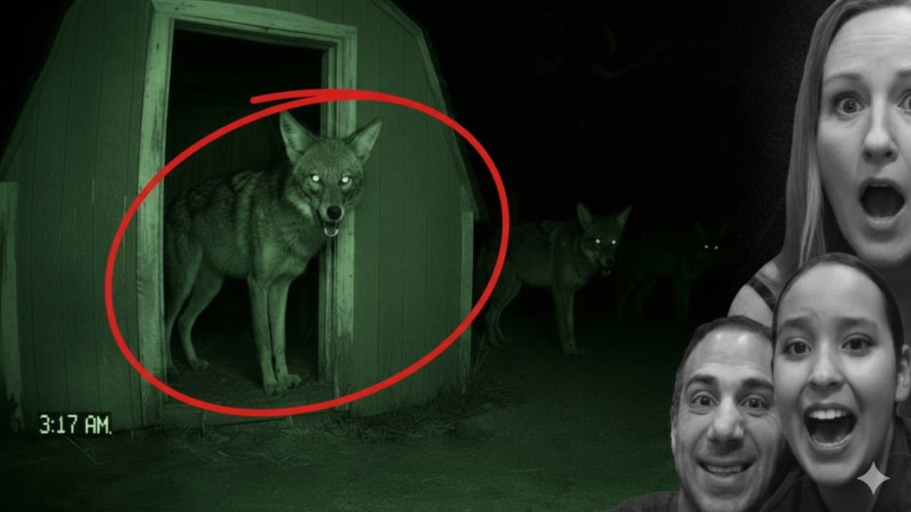TERRIFYING: Hungry Coyote Pack Traps Us Inside. - YouTube