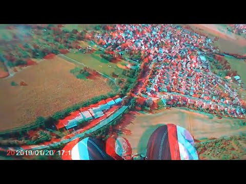 3D-Video: Sommerabendflug in Oberacker / SUNSET FLIGHT WITH PARAGLIEDER ...