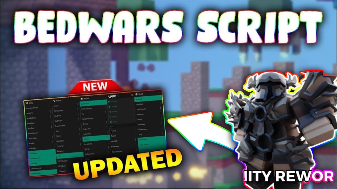 *NEW* BedWars Script (PASTEBIN 2024) (KILLAURA, GODMODE, ARROW AIMBOT ...