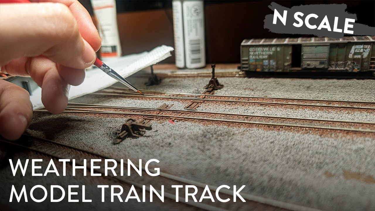 How to Weather Model Railroad Track for my N Scale Layout - YouTube