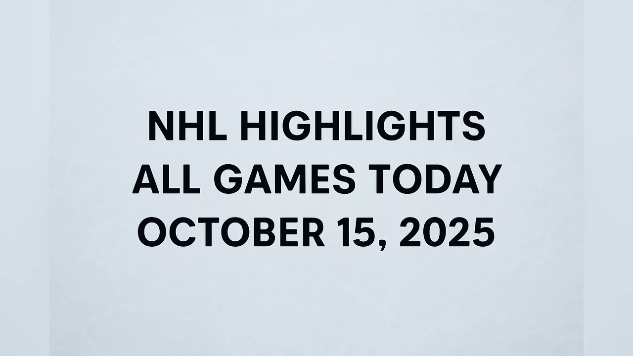 NHL Highlights | All 4 Games Today - October 15, 2025 - YouTube