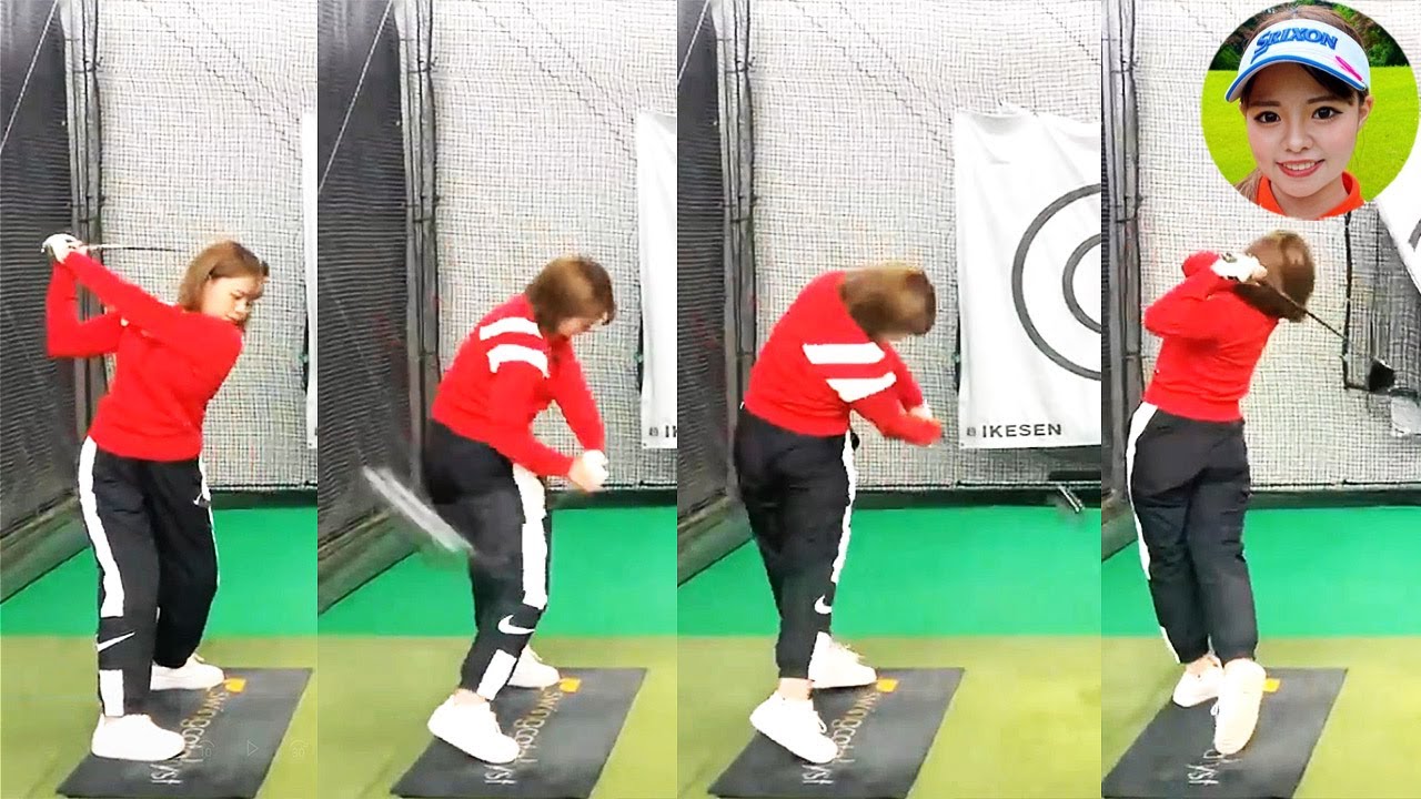 本明夏 Asuka Moto プロゴルファー DRIVER SHOT SLOW MOTION !!! - YouTube