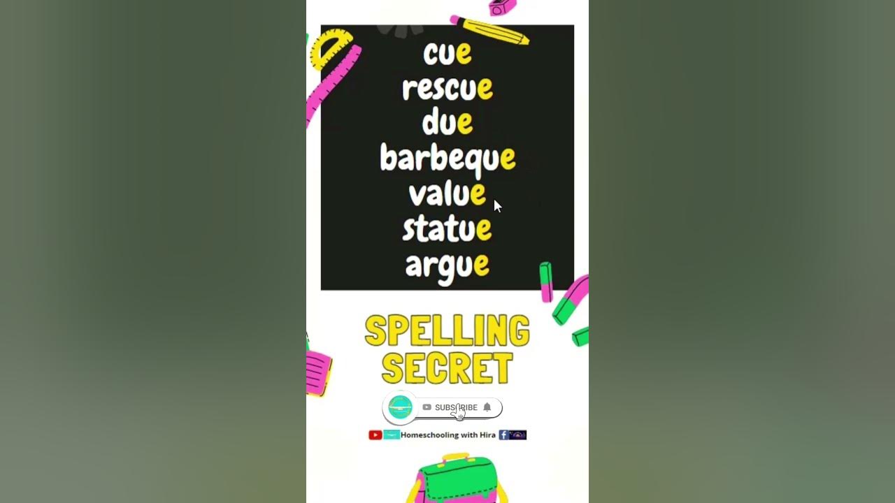English spelling rules/spelling secrets - YouTube