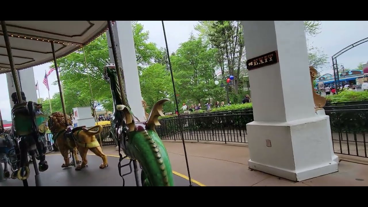 First Ride Columbia Carousel Six Flags Great America 5-13-23 - YouTube