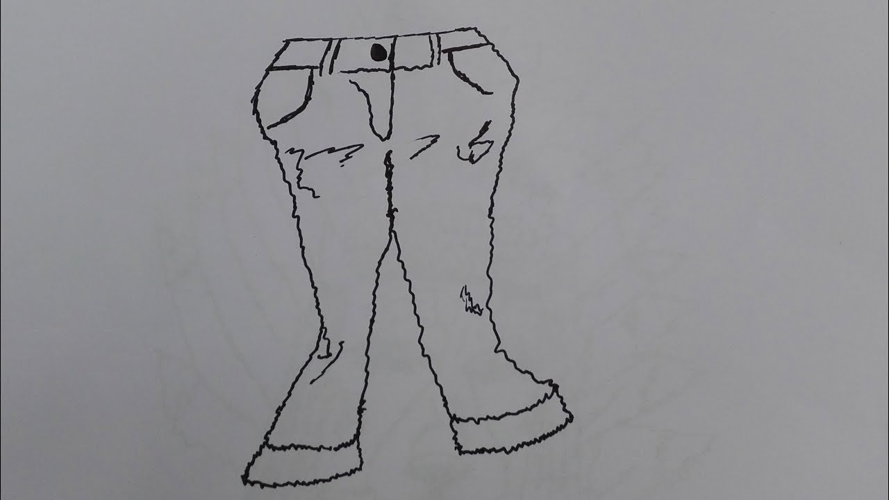 How to draw Jeans For Grils-draw jeans texture-draw jeans step by step ...