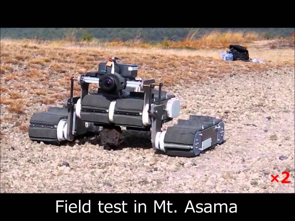 [TrackWalker-II] : Volcano exploration robot, TrackWalker-II in Mt ...