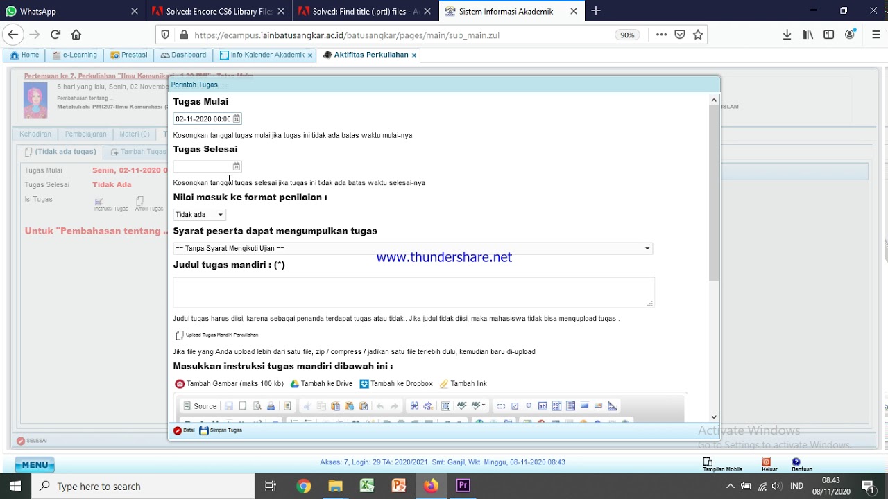 tutorial upload tugas di ecampus IAIN Batusangkar - YouTube